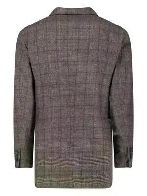 Boglioli Double-breasted Checked Blazer - Brown