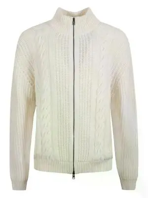 Tagliatore Cable Knit Zip Sweater