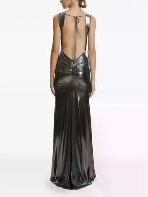 LITA COUTURE Roche V-neck Maxi Dress