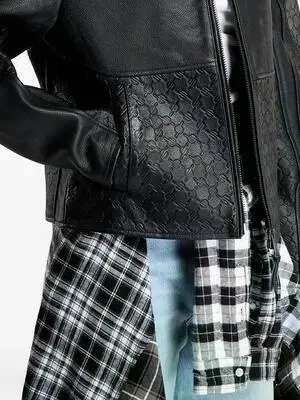 DAILY PAPER Structured Leather Jacket