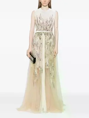 SAIID KOBEISY Embroidered Gown