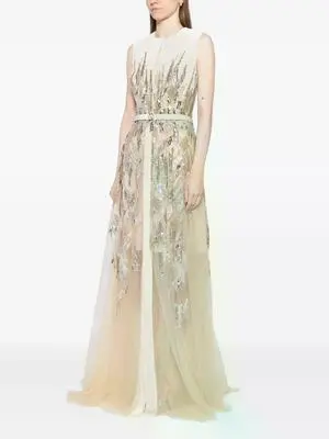 SAIID KOBEISY Embroidered Gown