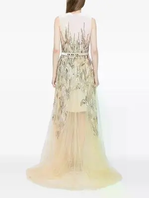 SAIID KOBEISY Embroidered Gown