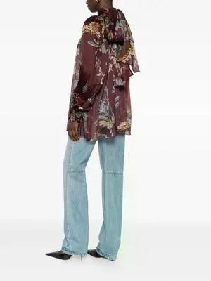 Etro Paisley-print Silk Blouse - Red