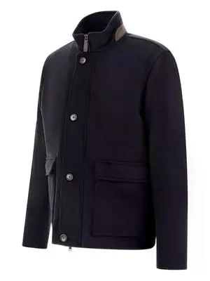 Herno Buttoned High-neck Jacket