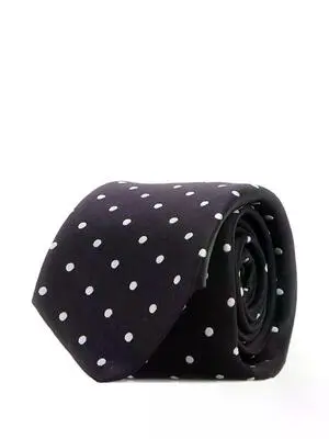 TOM FORD Embroidered Polka-dot Silk Neck Tie