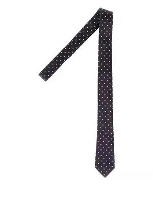 TOM FORD Embroidered Polka-dot Silk Neck Tie