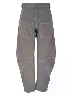 NILI LOTAN High-waisted Corduroy Trousers - Grey