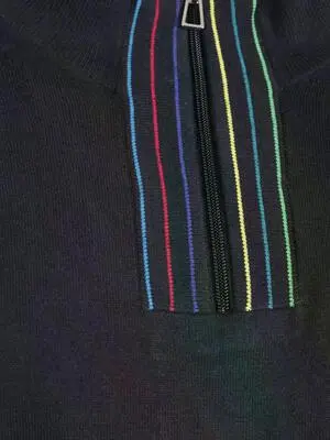 Paul Smith Striped-detail Half-zip Sweater