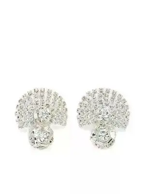 Magda Butrym Fan-shaped Crystal Earrings - Silver