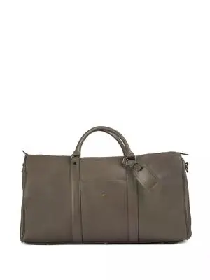 DOUCAL'S Palmellato Leather Weekend Holdall - Grey