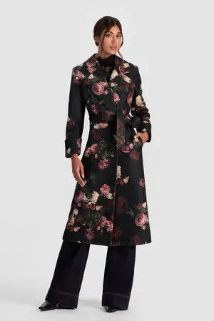 Alice + Olivia Karley Print Wrap Coat