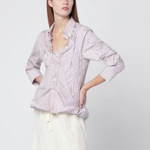 MAISON MARGIELA Striped Layered Tulle Shirt