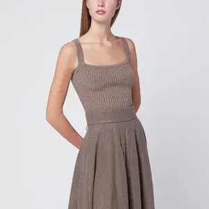 Max Mara Sleeveless Wool And Cashmere Top - Beige