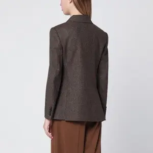 Max Mara Single-breasted Wool Tweed Jacket - Brown