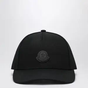 Moncler Cotton Gabardine Baseball Cap - Black