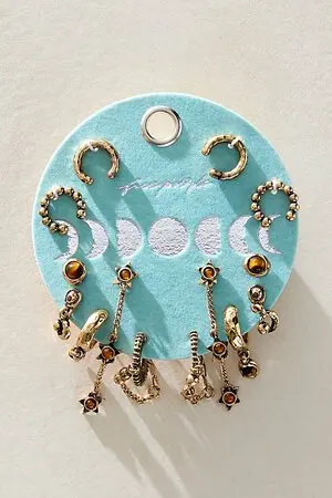 Free People Driftwood Earring Set - Sunshine Yellow