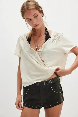 Free People We The Free Heirloom Henley - Tea