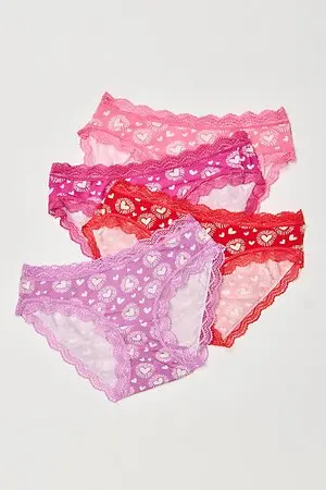 STRIPE & STARE Four Pack Of Undies - Love Shock