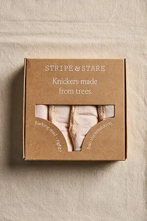 STRIPE & STARE Four Pack Of Undies - Sand