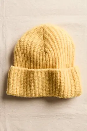 Free People Cashmere Beanie - Yellow