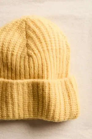 Free People Cashmere Beanie - Yellow