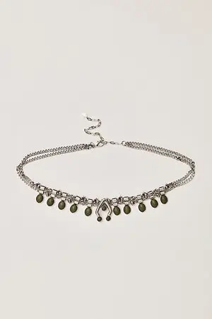 Free People Midnight Muse Chain Belt - Silver Lining