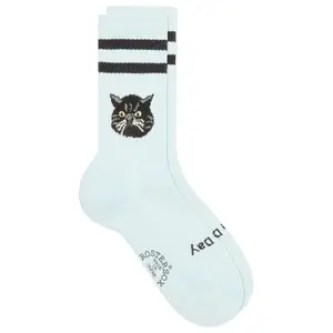 ROSTERSOX Cat Crew Socks - Blue/navy