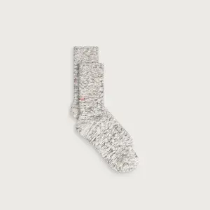 ROTOTO Organic Cotton Slub Crew Socks - Navy