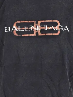 Balenciaga Bb Icon Stencil' T-shirt - Black