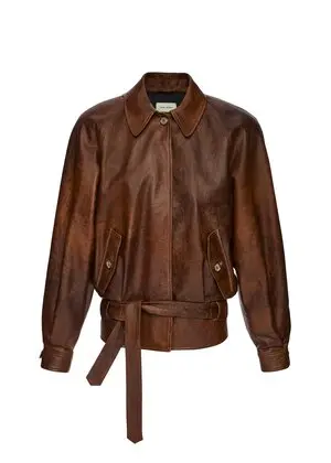 Women's Belted Leather Jackets