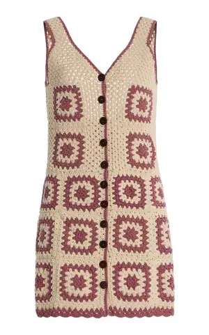 Akoia Swim Exclusive Baia Crocheted Cotton Mini Dress - Multi