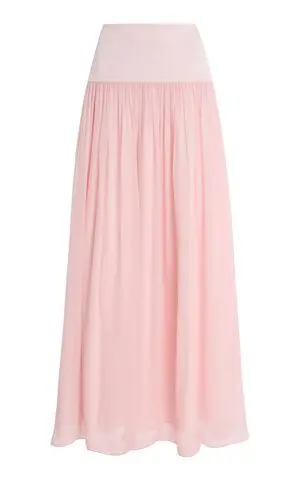 Posse Solene Chiffon Maxi Skirt - Pink