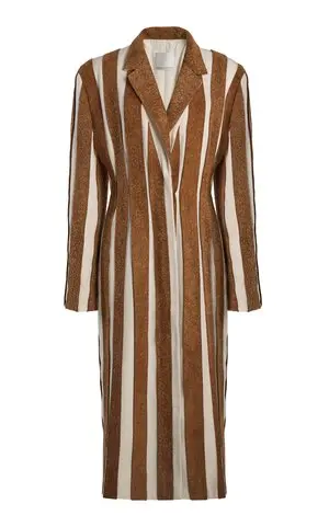 CHRISTOPHER ESBER Leather-Paneled Coat