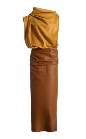 Christopher Esber Draped Leather Maxi Dress - Multi