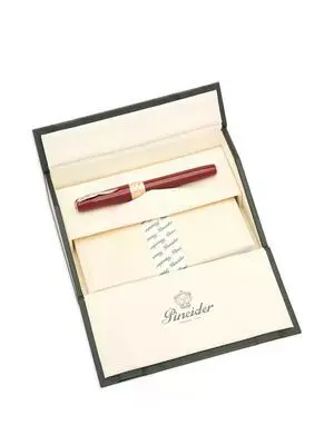 PINEIDER Classic Rose Gold Rollerball Pen - Red