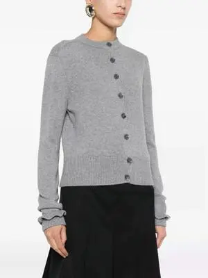 Ba&sh Button-up Cardigan With Ruffled Cuffs - Grey