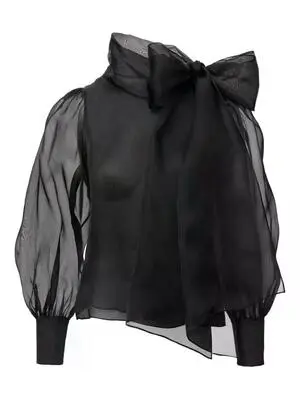 LITA COUTURE Ellise Long-sleeve Blouse - Black