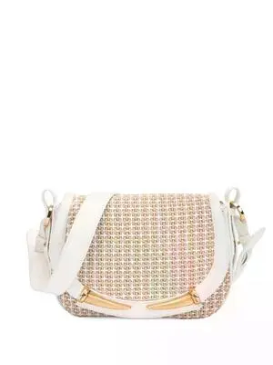 Roberto Cavalli Woven Shoulder Bag - White