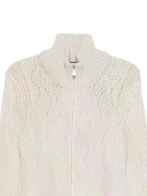 BARBA NAPOLI Cable-knit Zip-up Cardigan