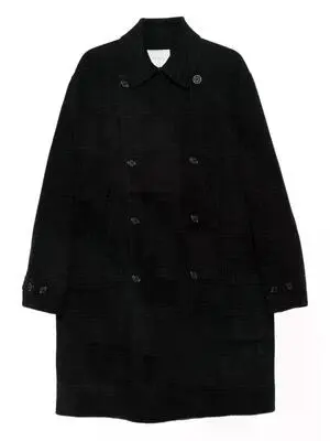 PAOLO PECORA Checkered Double-breasted Coat