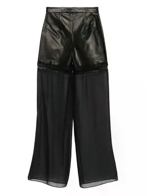 NENSI DOJAKA Leather Palazzo Trousers