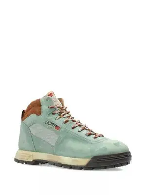 AUTRY Panelled High-top Boots - Green