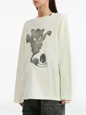 MINI CREAM Graphic-print Long-sleeve T-shirt