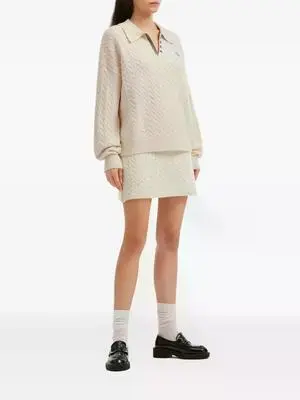B+AB Cable-knit Buttoned All-in-one