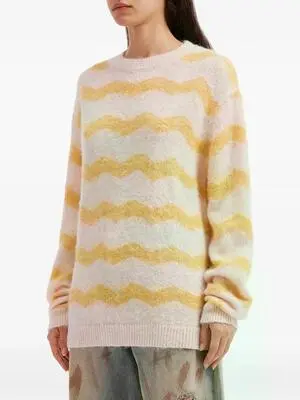 TOUT A COUP Zig-zag Pattern Sweater - Neutrals
