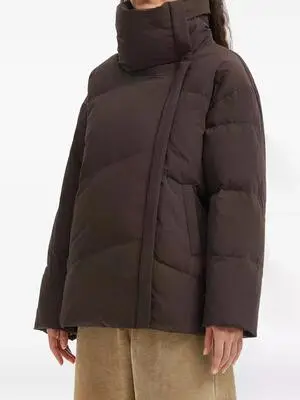 B+AB Funnel-neck Quilted Jacket - Brown