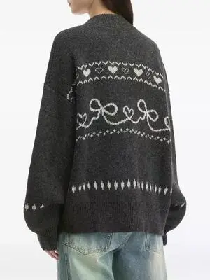 TOUT A COUP Intarsia-knit Cardigan