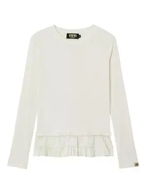 MINI CREAM Ruffled T-shirt