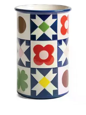 &K AMSTERDAM Patch Quilt Vase - Blue